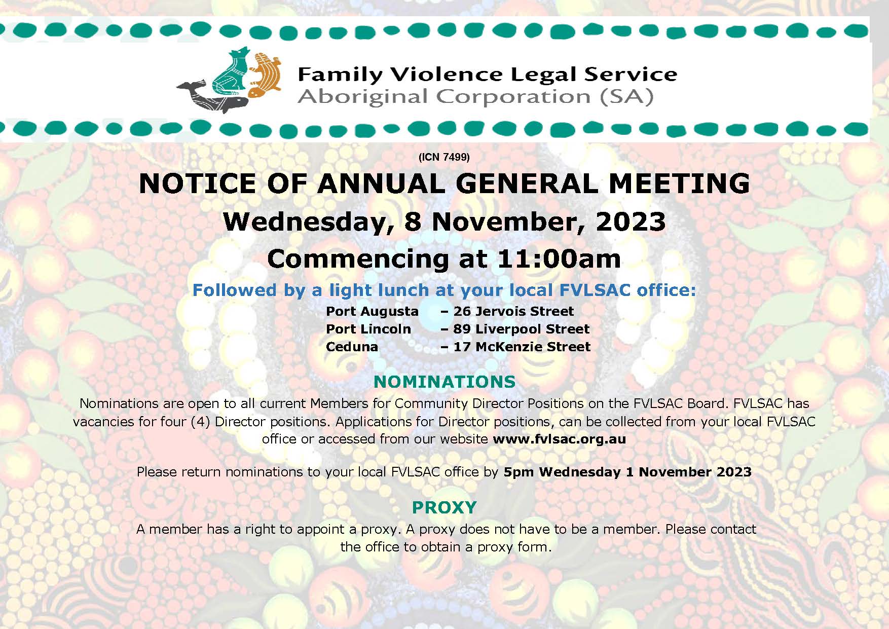 - Family violence legal service Aboriginal Corporation